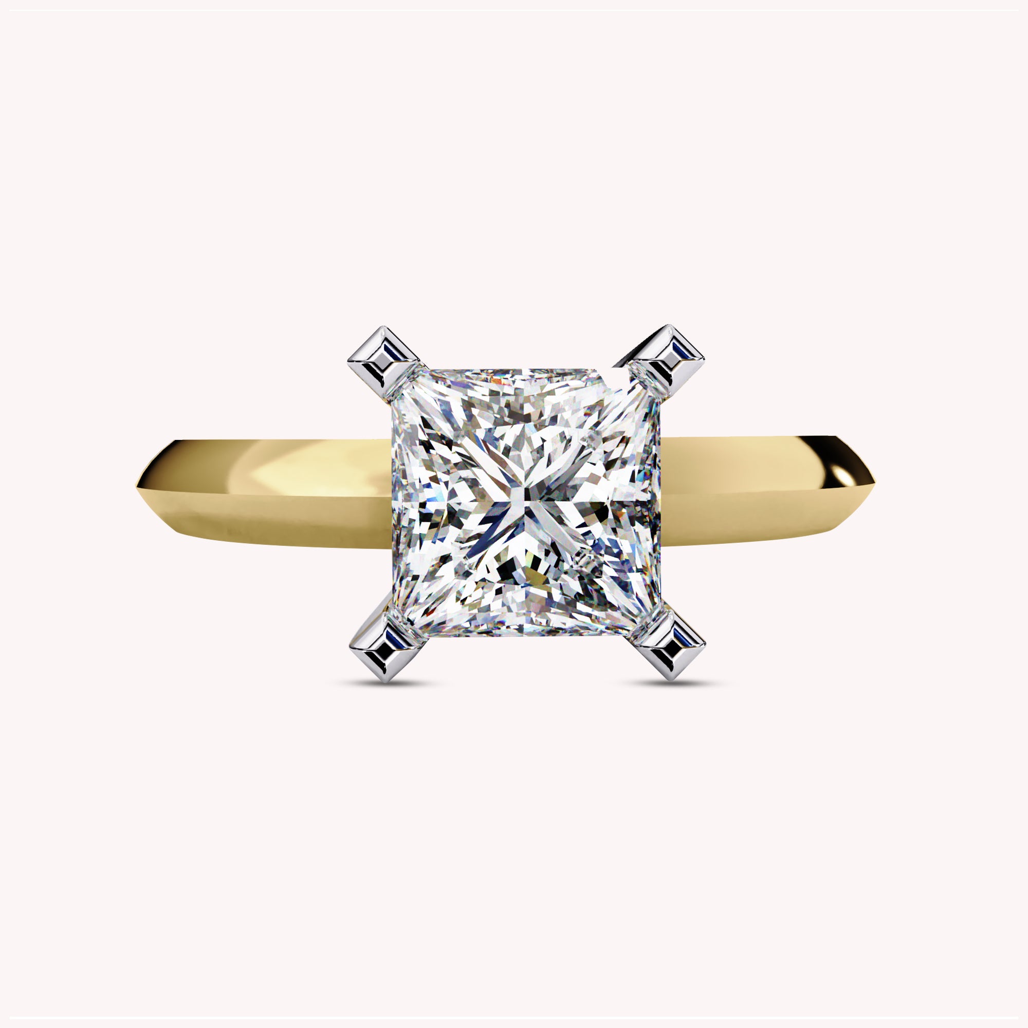 Solitaire Curved Shank Ring In Lab Grown Diamond – AFFY