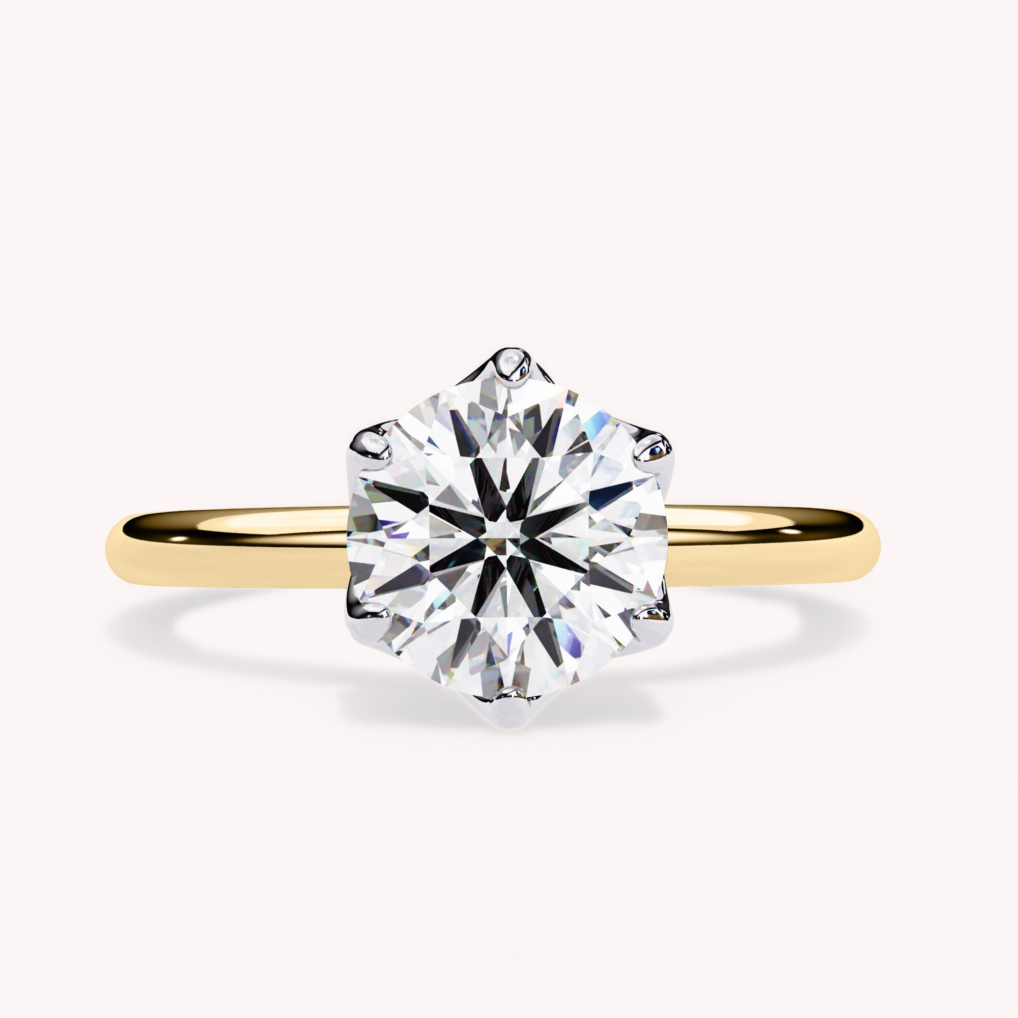 Axel 6-Prong Round Cut Lab Grown Diamond Engagement Ring – AFFY